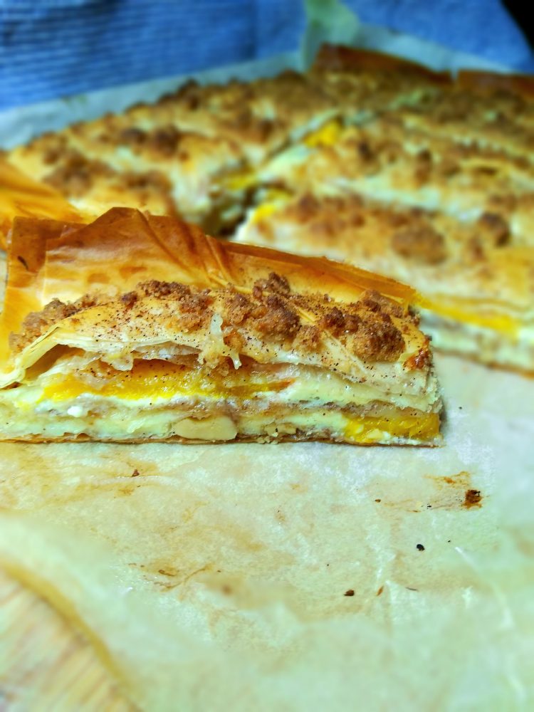 Peaches and Cream Strudel - Ladle and Grain