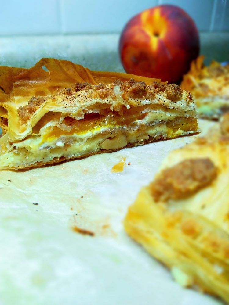Peaches and Cream Strudel - Ladle and Grain