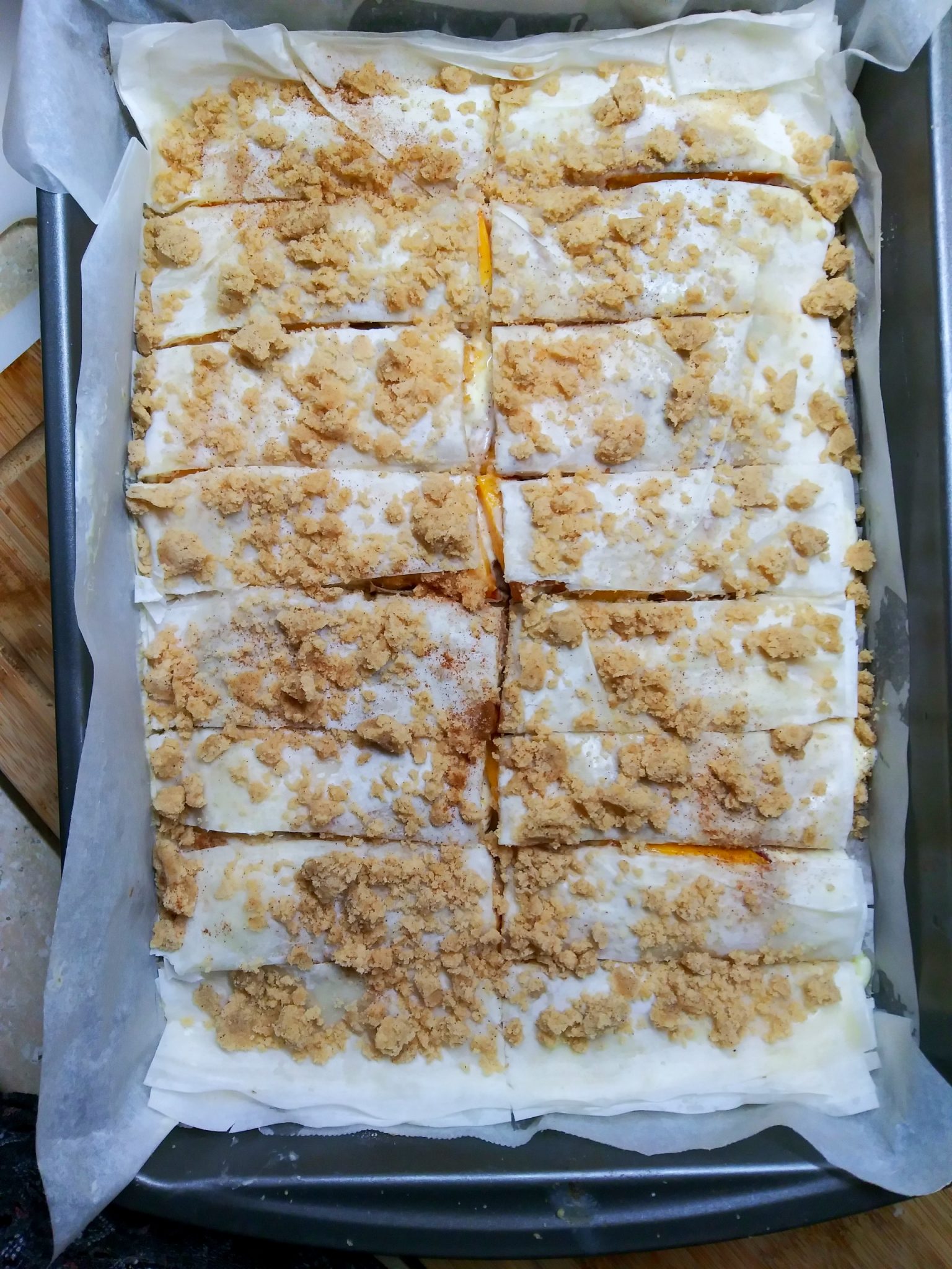 Peaches and Cream Strudel - Ladle and Grain