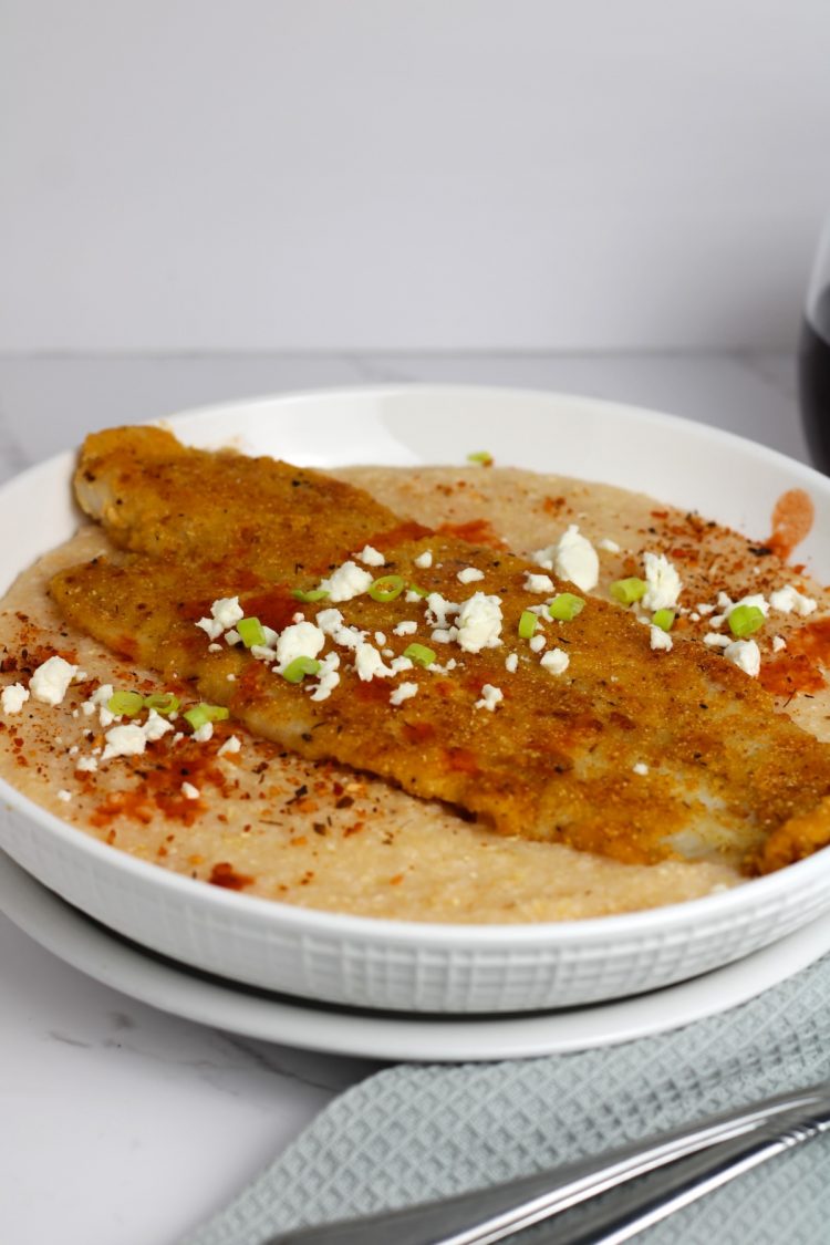 Crispy Fish & Cheese Grits