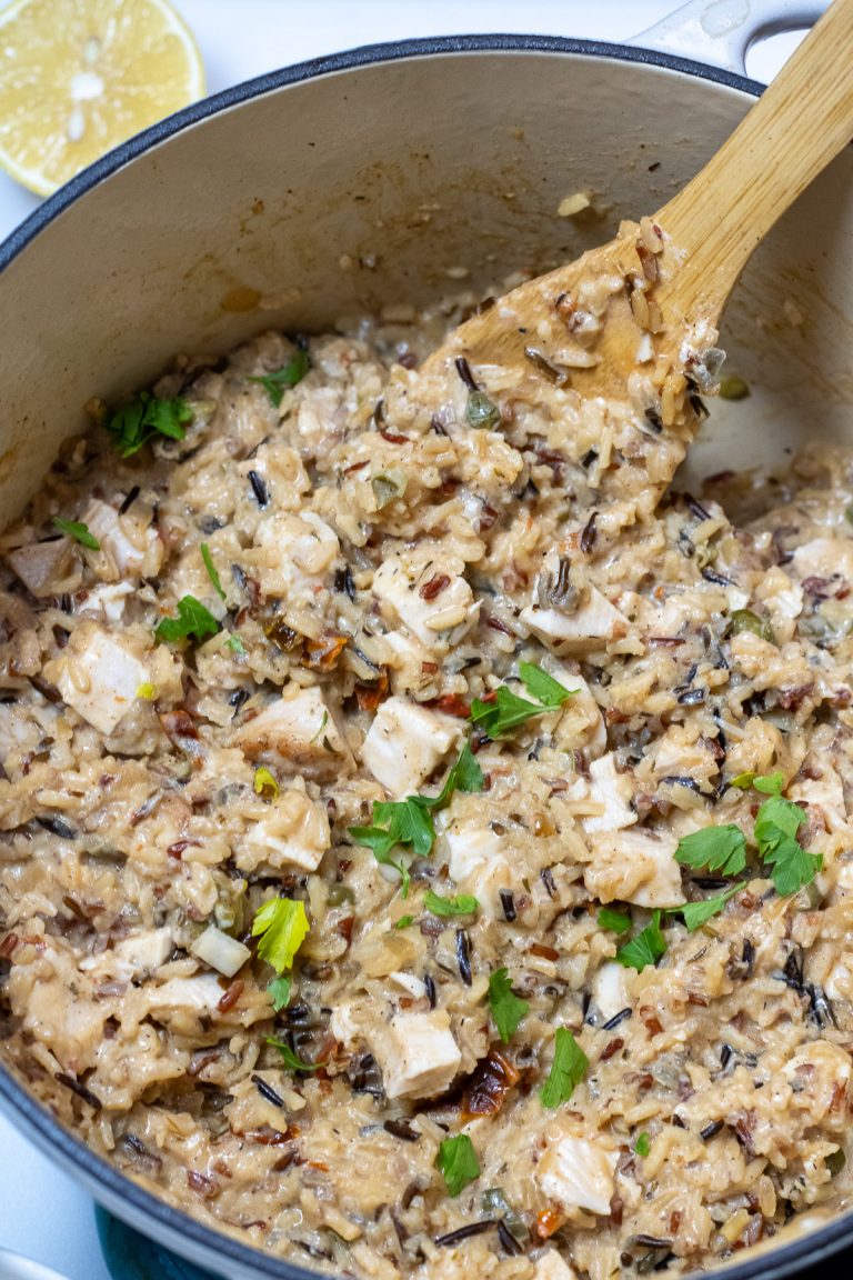 Turkey Wild Rice Casserole (with Sun-dried Tomatoes) - Ladle and Grain
